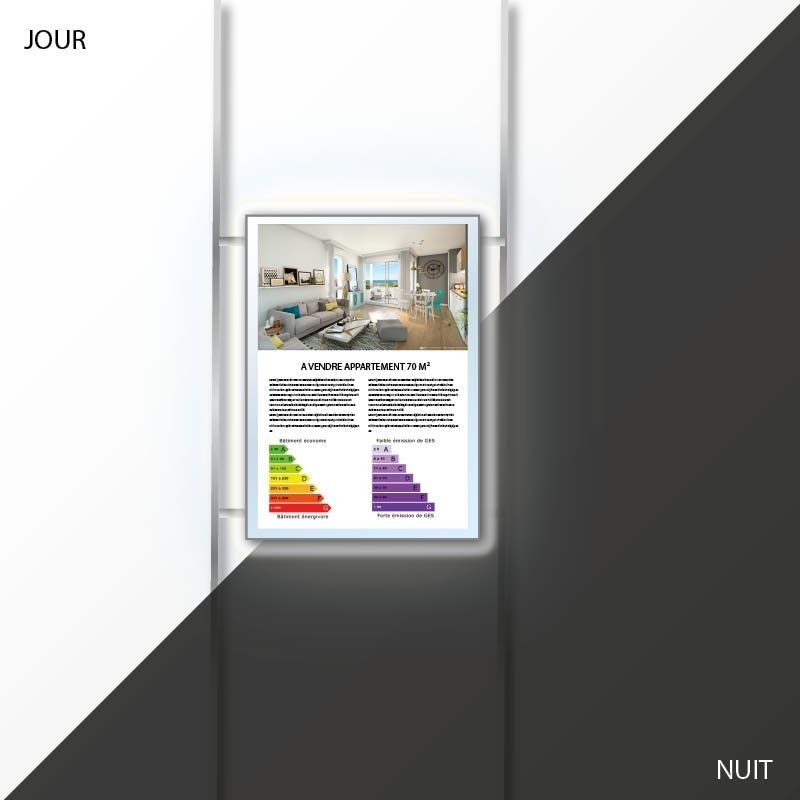 Porte affiche LED - Solutions d'affichage | Mister Enseignes