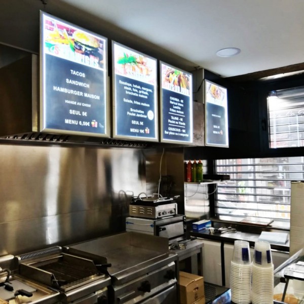 Menu board LED - Produits personnalisables | Mister Enseignes